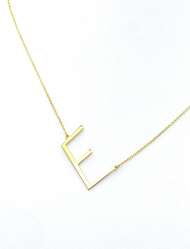 Angled Initial Necklace | Gold | Fine Jewelry – Kacey K Jewelry